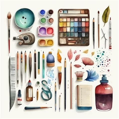 Premium Photo A Close Up Of A Bunch Of Different Colored Objects On A