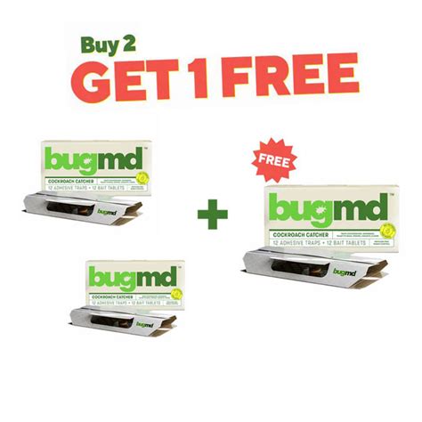 Bugmd Cockroach Catcher Adhesive Traps With Bait Bugmd