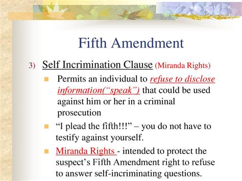 Self Incrimination Clause
