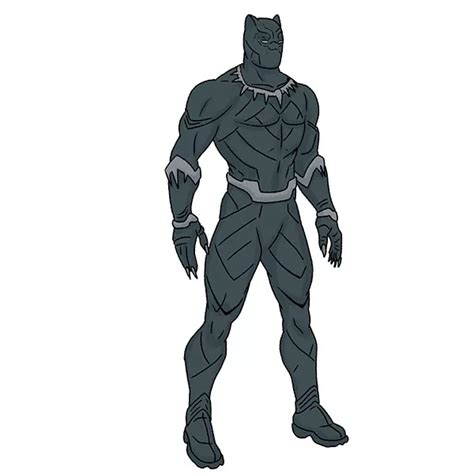 How To Draw Black Panther Easy Drawing Art