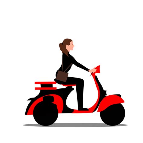Woman Riding Motorcycles 18795369 Png