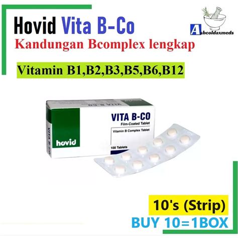 Hovid Vita B Co Vitamin B Complex Film Coated Tablet 10s Exp032027