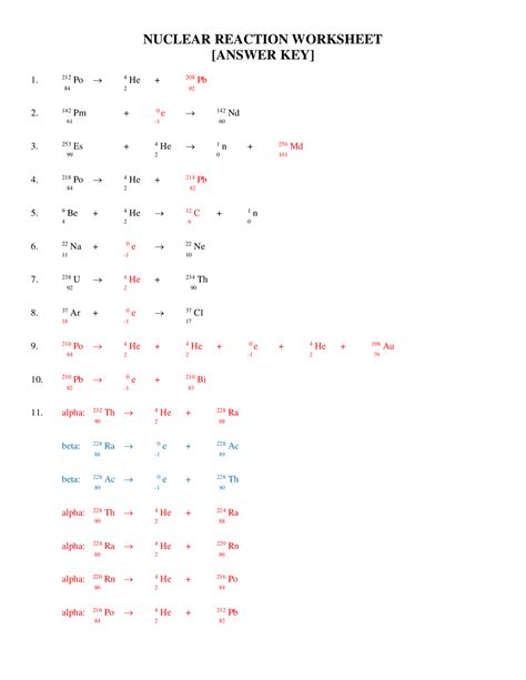 Peyton Reed Balancing Nuclear Reactions And Half Lifepdf