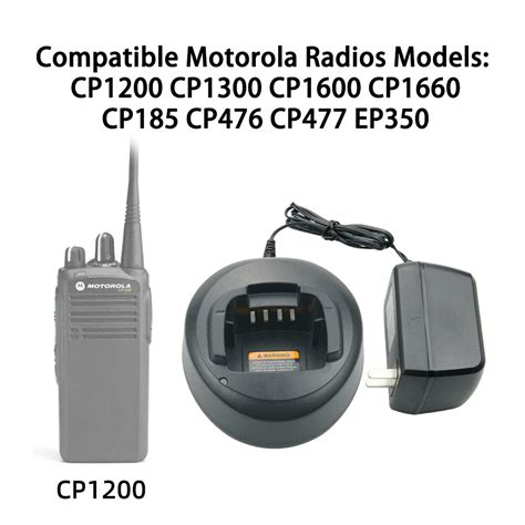 2pc Rapid Quick Charger For Pmnn4476 Battery Motorola Cp1200 Cp1300
