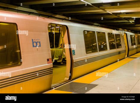 Bart Bay Area Rapid Transit Train San Francisco California Stock