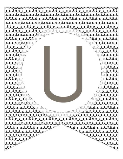 Free Printable Black And White Pattern Banner Letters Artofit