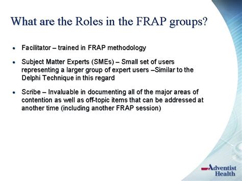 Facilitated Risk Analysis Process Frap Adapted From Tom