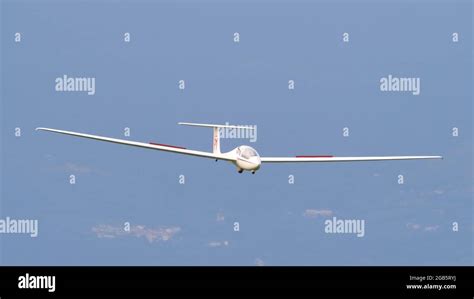 Thiene Italy July 8 2021 Glider Sailplane Landing Grob G103c Twin