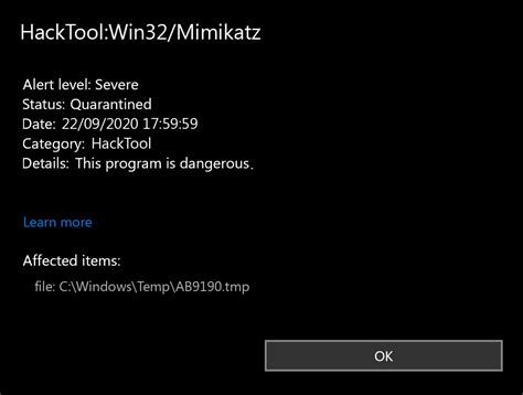 Hacktoolwin32mimikatz — Virus Removal Guide