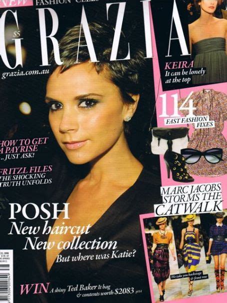 Victoria Beckham Grazia Magazine 22 September 2008 Cover Photo Australia