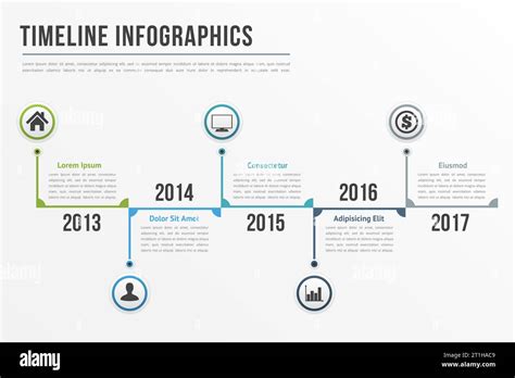 Timeline Infographics Template Workflow Process Infographics Vector Eps10 Illustration Stock