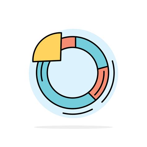 Graph Circle Pie Chart Abstract Circle Background Flat Color Icon