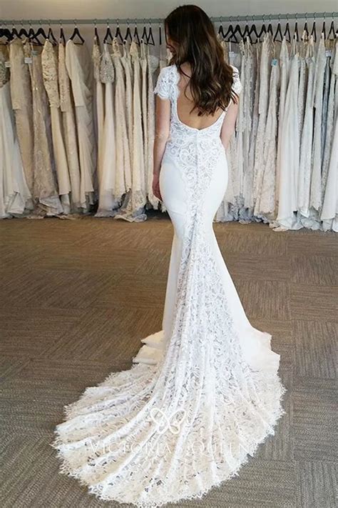 Cap Sleeve Lace Wedding Gown