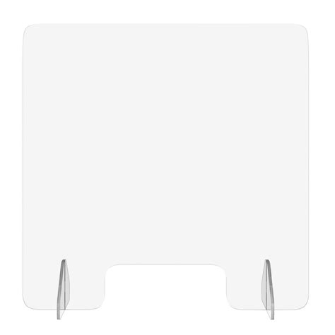 Freestanding Plexiglass Shield With Transaction Slot For Counters — Shopsta Uk
