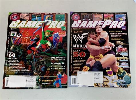 Lot Of 2 Vintage Gamepro Magazines From 1999 January 1999 124 With