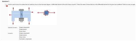 Solved Question 1 X Selected Answers Simple Compression