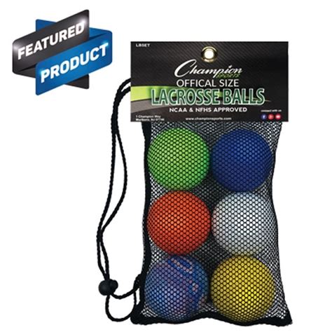 Champion Sports Lacrosse Champion Sports Lacrosse Ball 6 Color Set