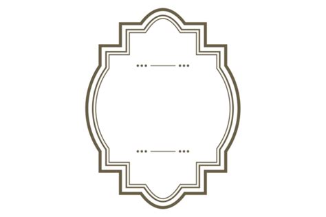 Decorative Retro Label Template Blank L Graphic By Onyxproj · Creative