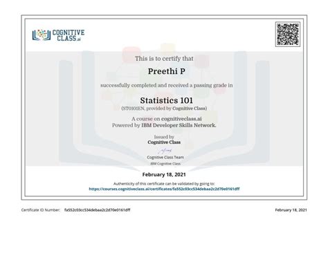 Preethi Ponnusamy On Linkedin Statistics Cognitiveclass Datascience