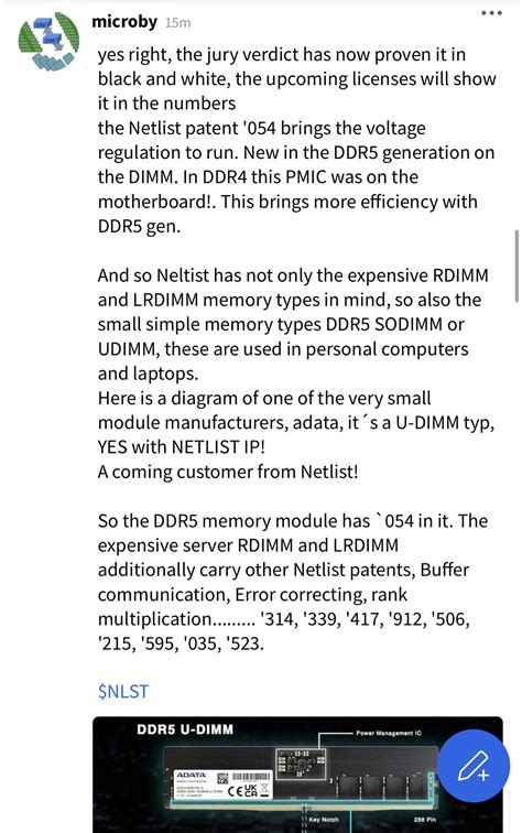 New Detail About The Netlist Patents In The Ddr Products Thanks