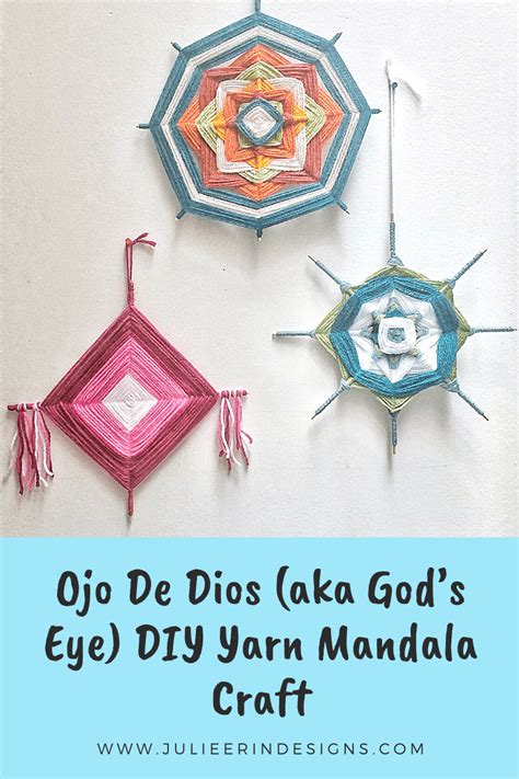 Ojo De Dios Aka Gods Eye Diy Yarn Mandala Craft Julie Erin Designs