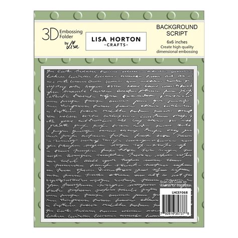 Lisa Horton Embossing Folder 3d Script