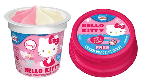 Hello Kitty Eating Ice Cream