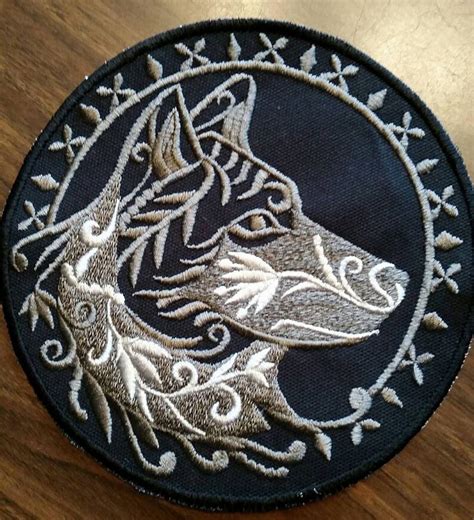 Wolf Patch Embroidered Etsy