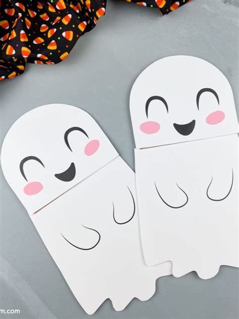 Paper Bag Ghost Craft [free Template] Story Simple Everyday Mom
