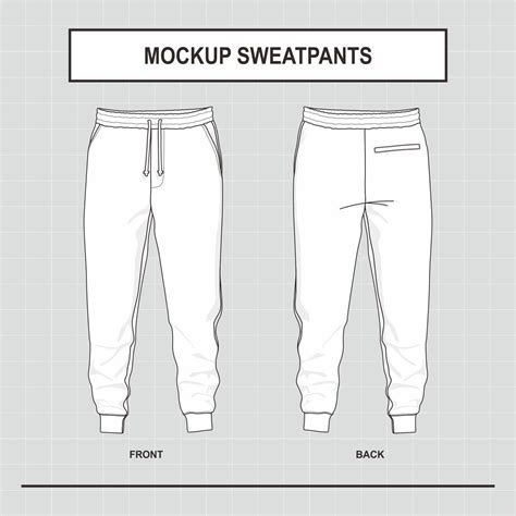 Vector Mockup Of Sweatpants Illustrator Etsy Mockup Tshirt Design