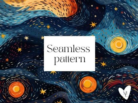 Night Moon And Stars Seamless Pattern Graphic By Mylivart · Creative