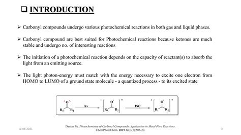 Photochemistry Of Carbonyl Compound Norrish Type I And Type Ii