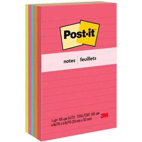 Post It® Notes Original Notepads Poptimistic Color Collection One