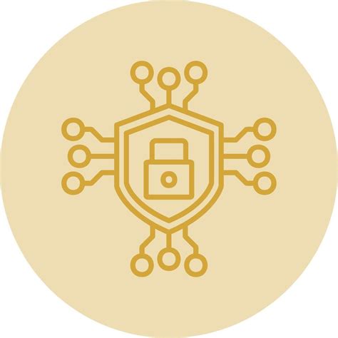 Data Encryption Line Yellow Circle Icon 44086273 Vector Art At Vecteezy