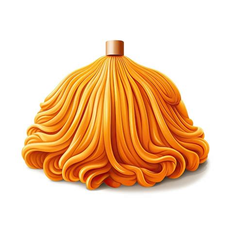 Premium Vector Orange Color Mop 3d Vector White Background Isolated High