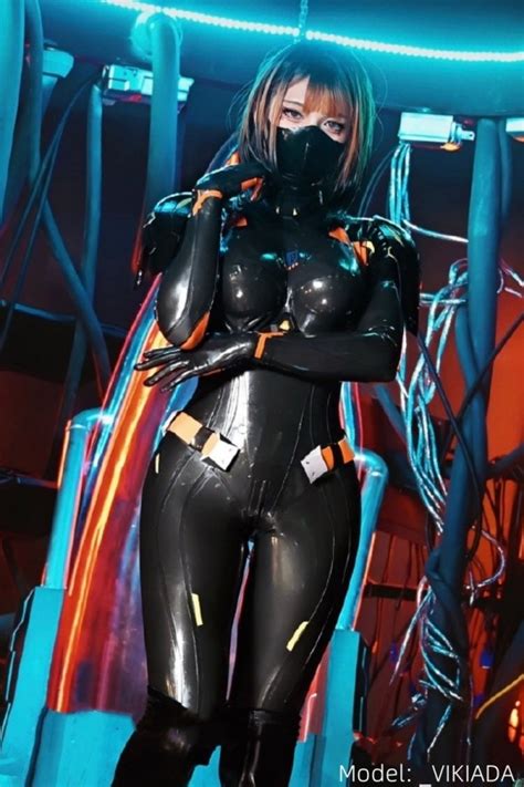 Joy Top Mecha Break Cosplay Latex Bodysuit