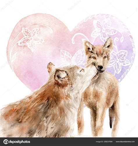 Wolves In Love Drawing