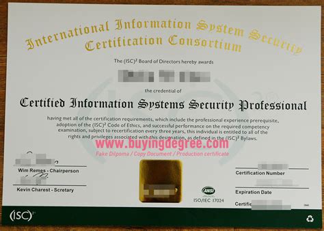 Questions About Buying A Cissp Certificate Online