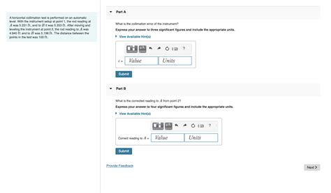 Solved A Horizontal Collimation Test Is Performed On An