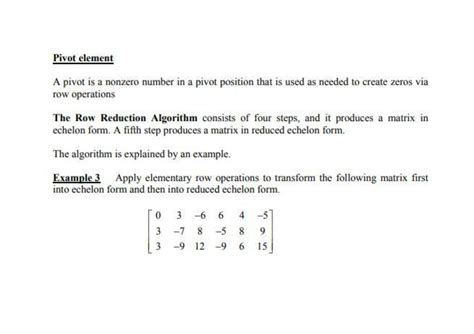 Solution Row Reduction And Echelon Forms Example Studypool Solution Row Reduction And Echelon Forms Example Studypool