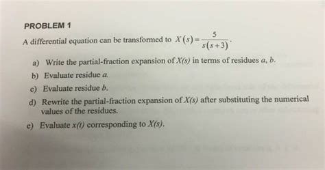 Solved Problem 1 A Diffrential Equation Can Be Transformed Solved Problem 1 A Diffrential Equation Can Be Transformed