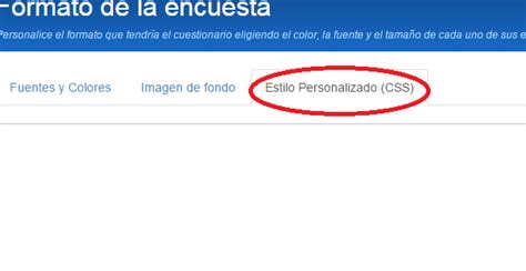 Estilo CSS para usuarios avanzados Atención al cliente e encuesta