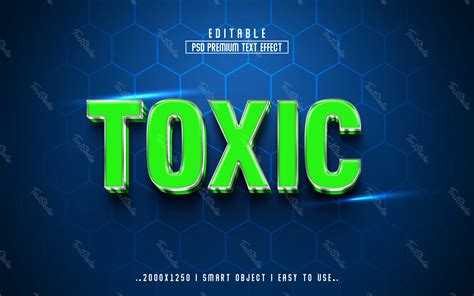 Toxic Green 3d Text Effect Photoshop Premium Psd File