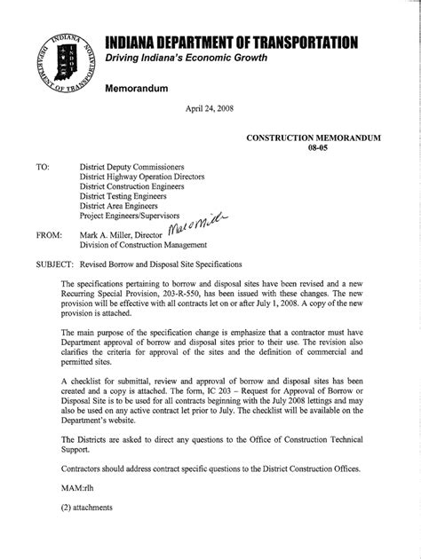 Fillable Online Construction Memo 08 05 Fax Email Print Pdffiller