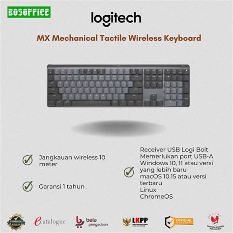 Jual Wireless Keyboard Logitech MX Mechanical Tactile Tangerang Multi Solution Marketing