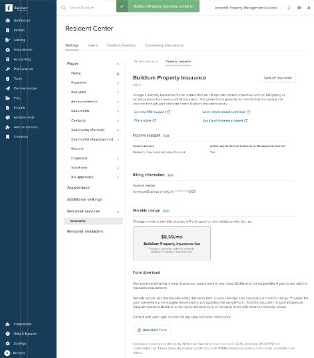 Buildium Property Insurance