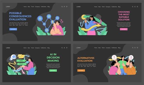 Premium Vector Decision Making Process Set Evaluating Consequences Assessing Risks And