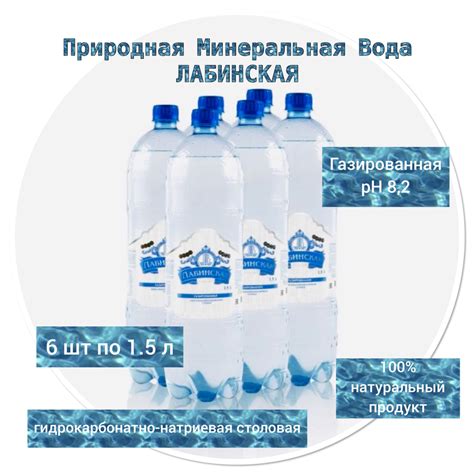 Минеральная природная вода Лабинская Газированная гидрокарбонатно ...