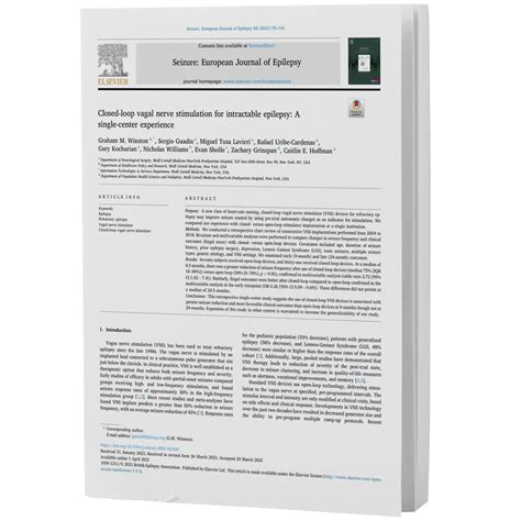 Closed Loop Vagal Nerve Stimulation For Intractable Epilepsy A Single Center Experience — Go