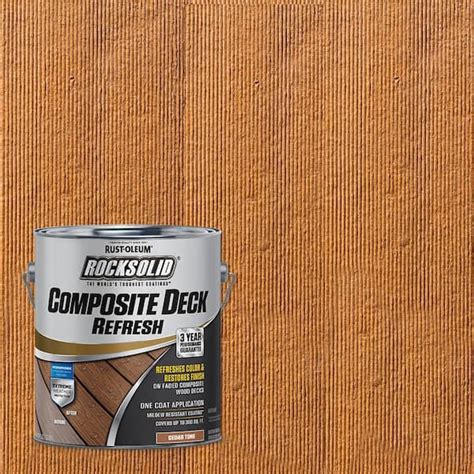 Reviews For Rust Oleum Rocksolid 1 Gal Cedar Composite Deck Coating 2 Pack Pg 1 The Home